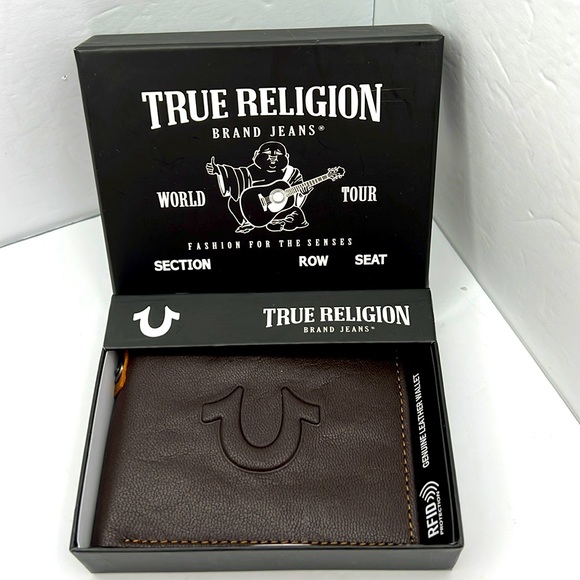 True Religion | Bags | True Religion Mens Wallet All Leather Brown ...
